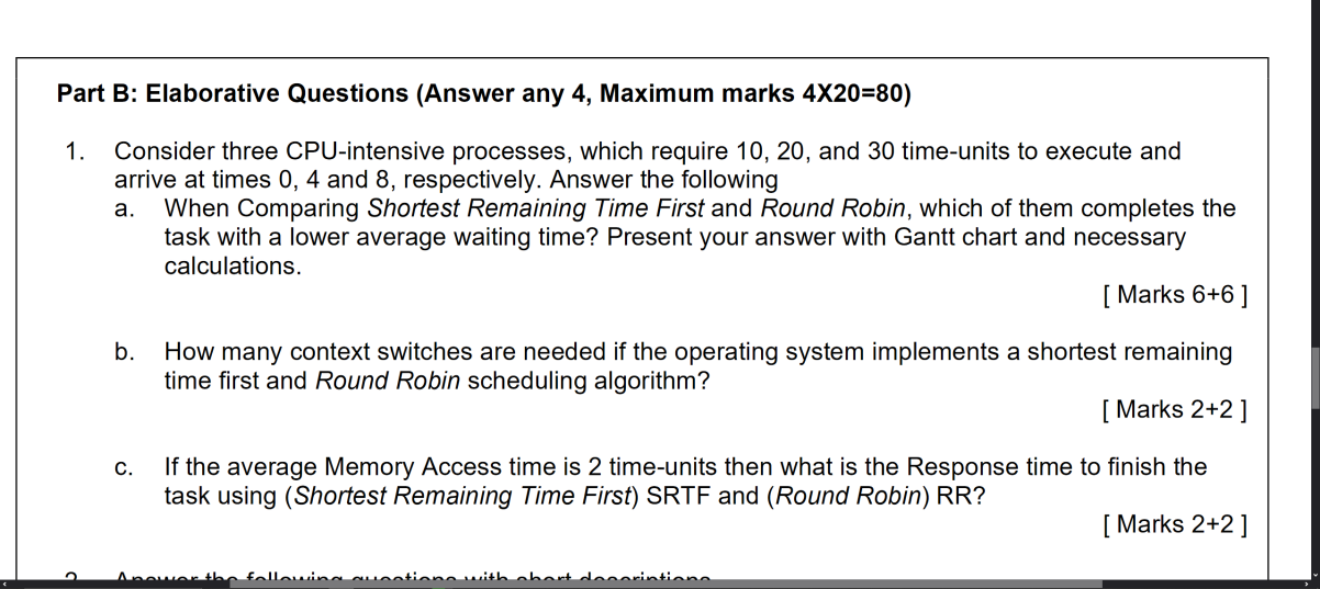 Solved Part B: Elaborative Questions (Answer any 4, Maximum | Chegg.com