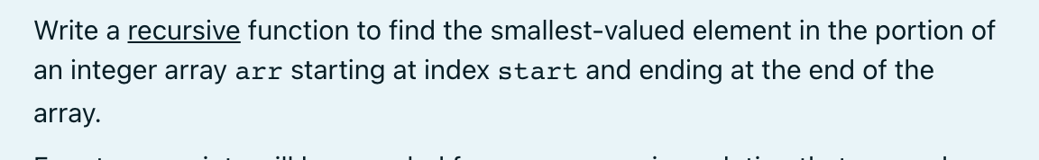 Solved Write a recursive function to find the | Chegg.com