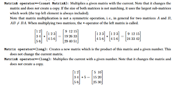 Solved The Class Matrix Implemented in Lab 4 and Lab 5 - | Chegg.com