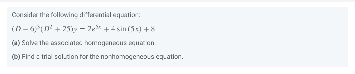 Solved Consider the following differential equation: | Chegg.com