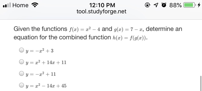 Solved Home 12:10 PM tool.studyforge.net Which of the graphs | Chegg.com