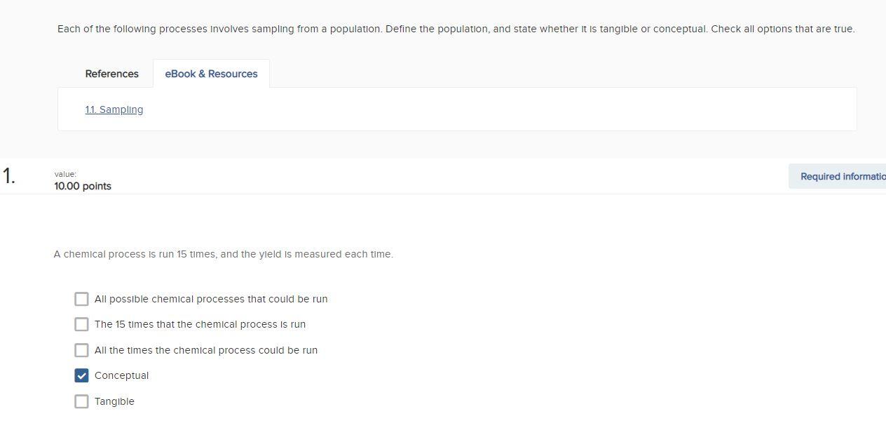 Solved Each of the following processes involves sampling | Chegg.com