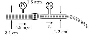 Solved Water flows at speed of 5.5 m/s through a horizontal | Chegg.com