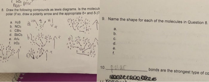 Solved f. Iroz patar on- 8. Draw the following compounds as | Chegg.com