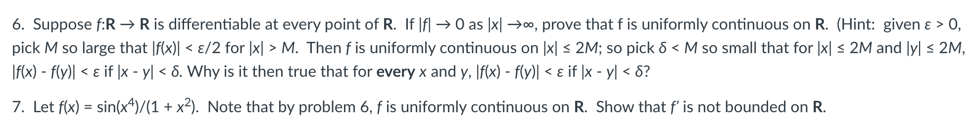 Solved 6. Suppose f:R → R is differentiable at every point | Chegg.com