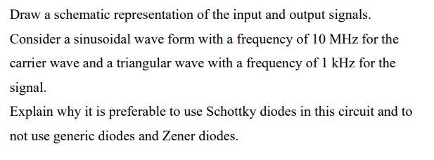 Solved The circuit below is a diode ring mixer. It is a | Chegg.com
