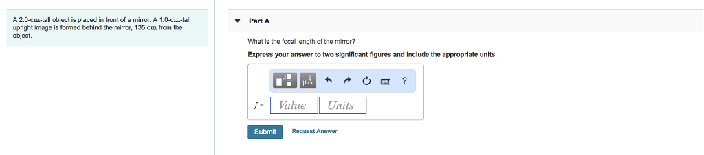 Solved A 2.0-cm-tall object is placed in front of a mirror. | Chegg.com
