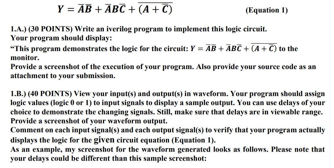 Solved PLEASE WRITE THE PROGRAM USING ICARUS VERILOG. THE | Chegg.com Solved PLEASE WRITE THE PROGRAM USING ICARUS VERILOG. THE | Chegg.com