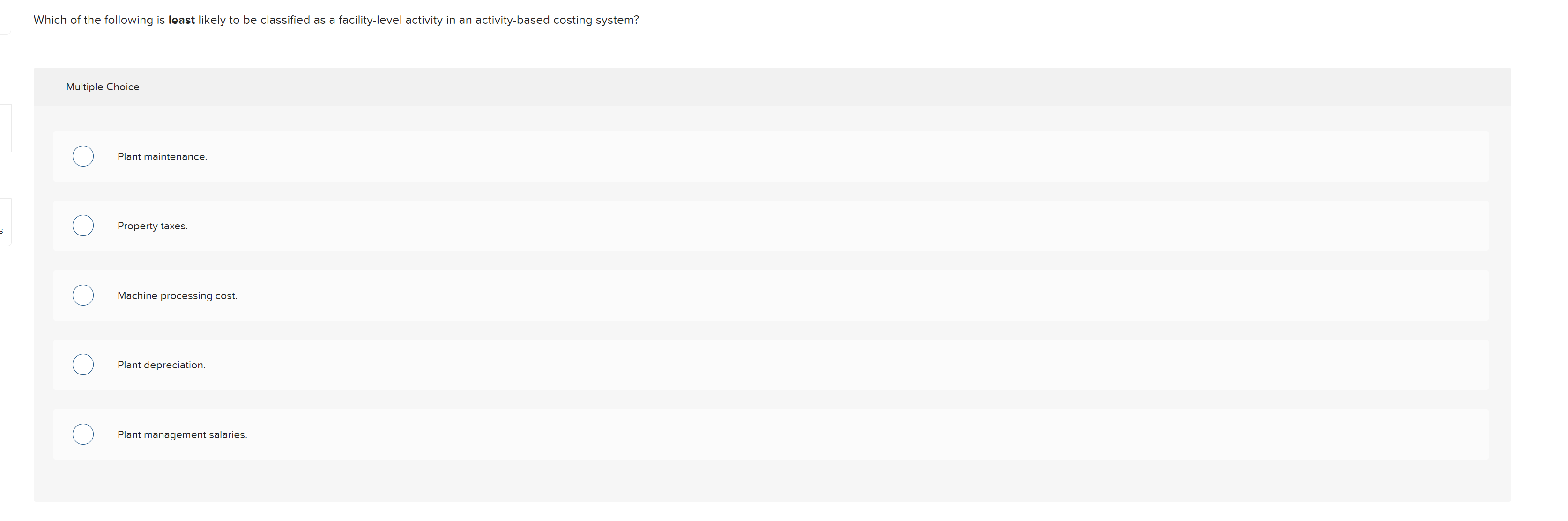 Solved Which of the following is least likely to be | Chegg.com