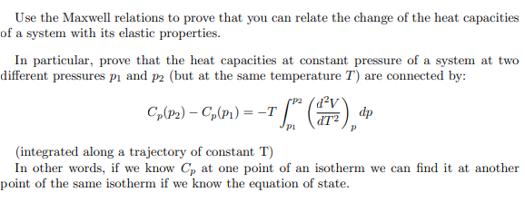 Solved Use the Maxwell relations to prove that you can | Chegg.com