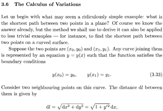 Solved 3.6 The Calculus of Variations Let us begin with what | Chegg.com