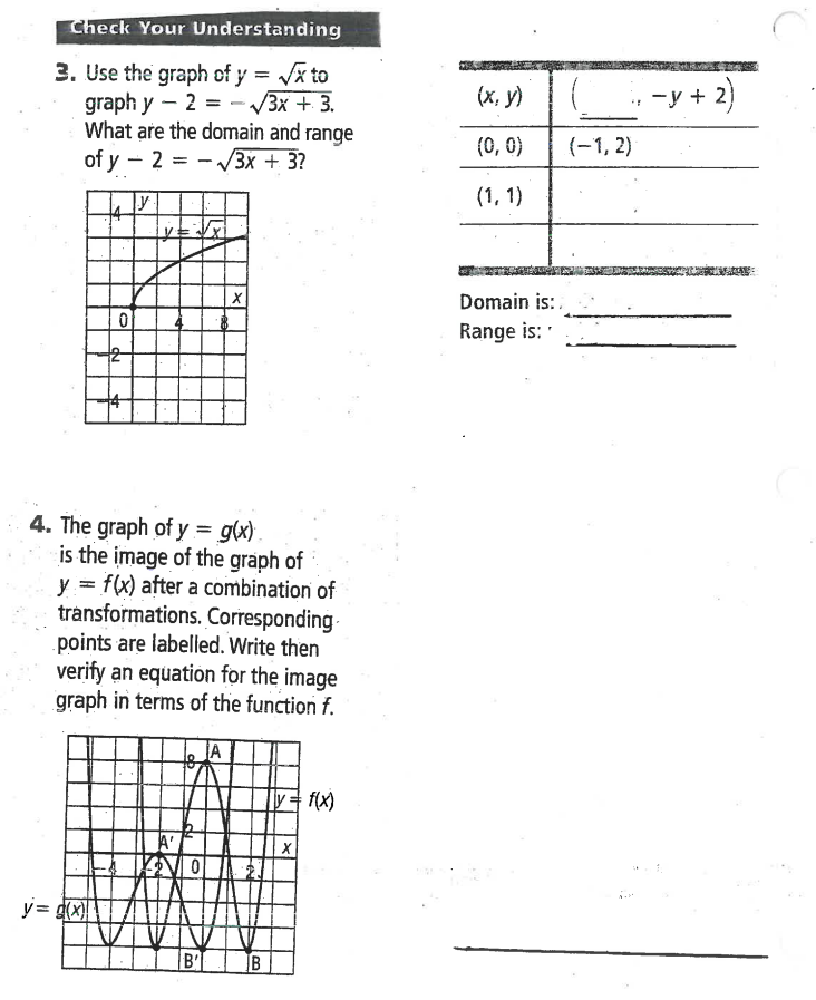 Solved Check Your Understanding 3. Use the graph of y = Vå | Chegg.com