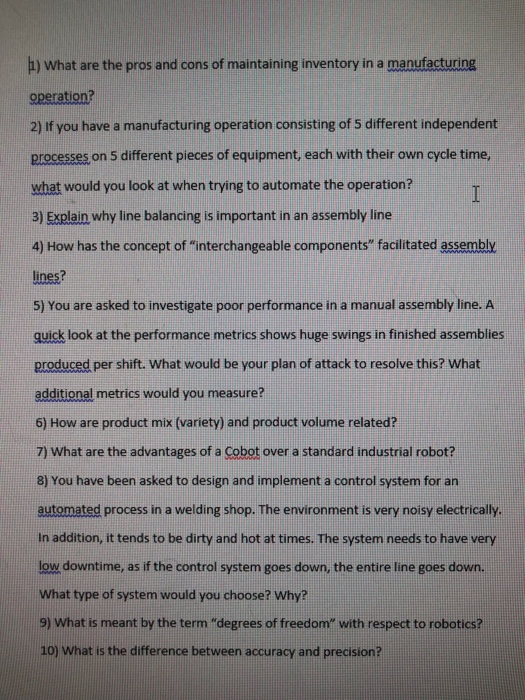 Solved h) what are the pros and cons of maintaining | Chegg.com