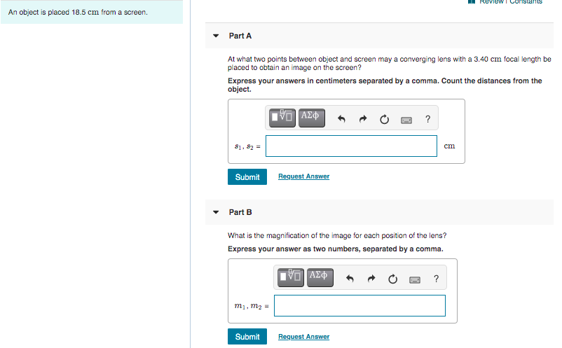 Solved RUVIEWI Constants An object is placed 18.5 cm from a | Chegg.com