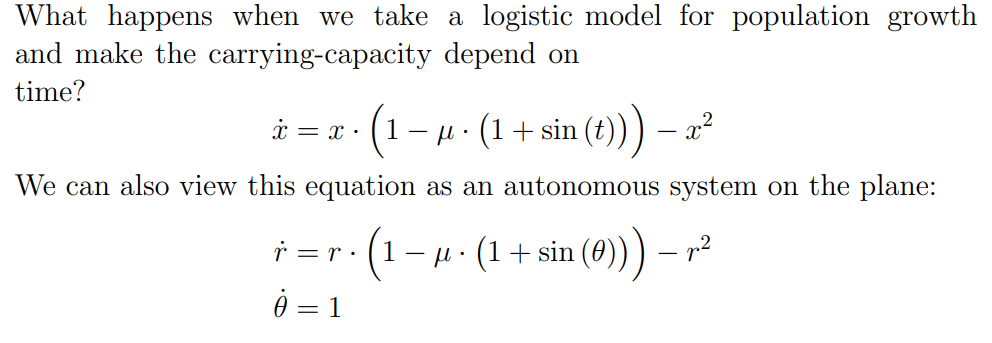 What happens when we take a logistic model for | Chegg.com