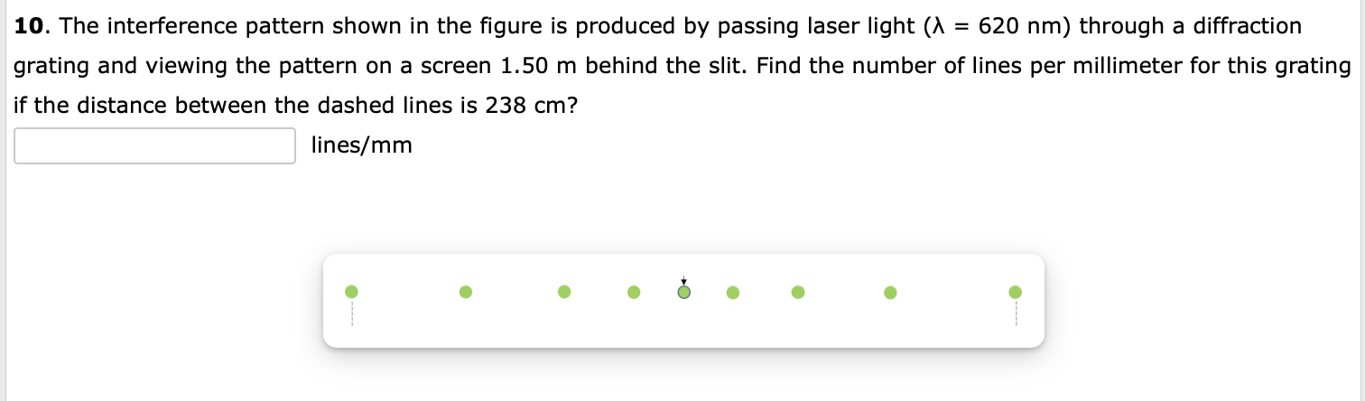 Solved 10 the Interference Pattern Shown In The Figure Is