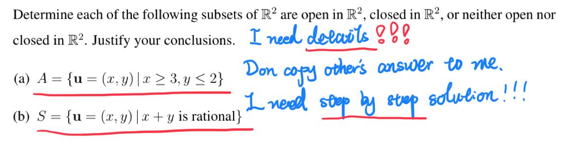 Solved 9 Determine each of the following subsets of R2 are | Chegg.com
