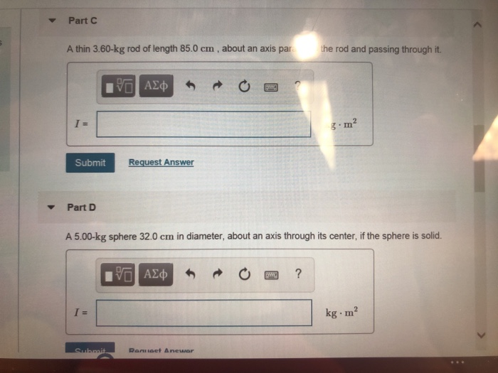 Solved A thin 3.60-kg rod of length 85.0 end t an axis | Chegg.com