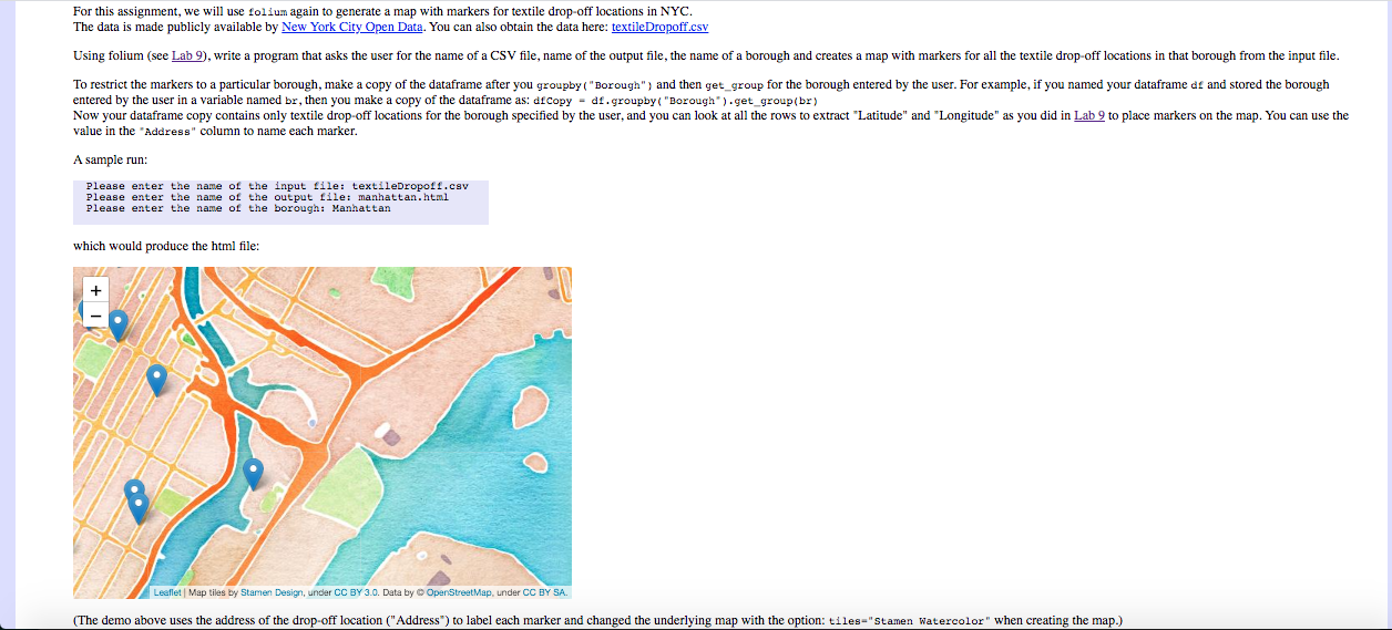For this assignment, we will use folium again | Chegg.com