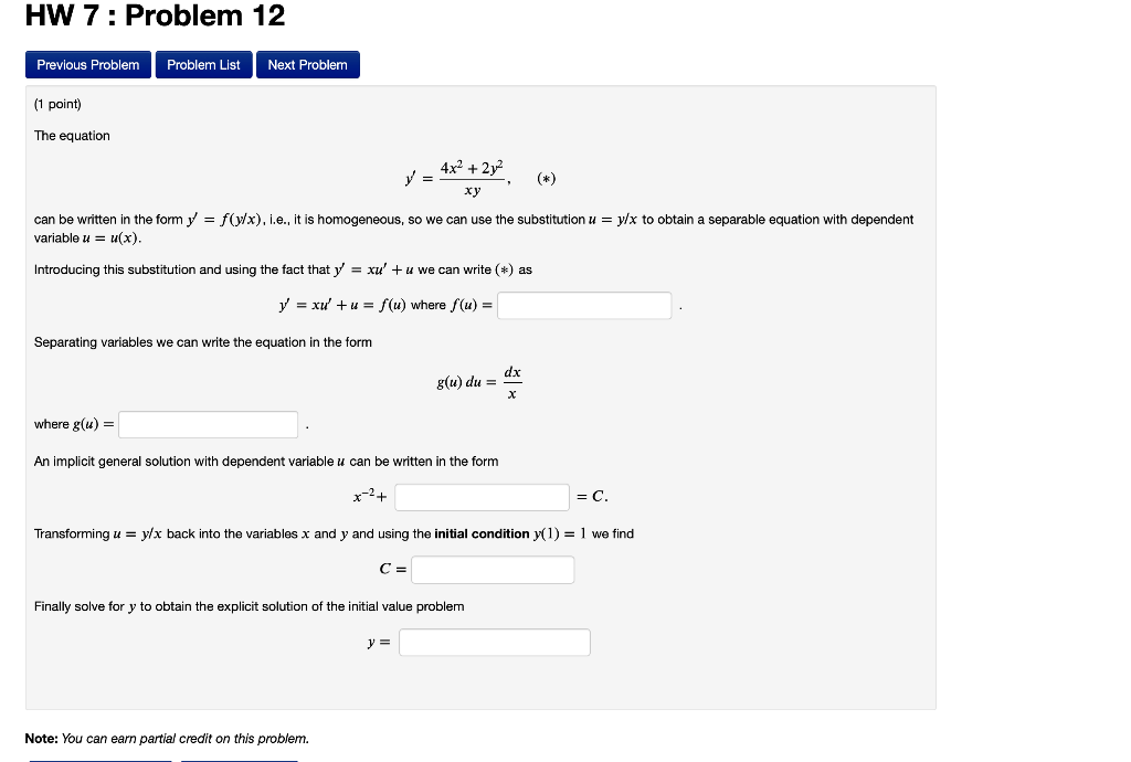 Solved The equation y′=xy4x2+2y2, can be written in the form | Chegg.com