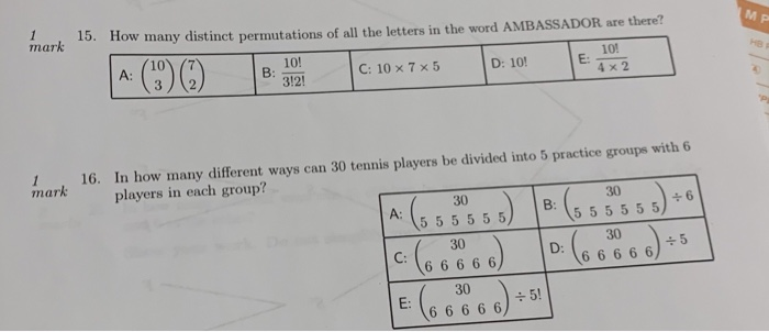 Solved MP mark 10. How many distinct permutations of all the | Chegg.com