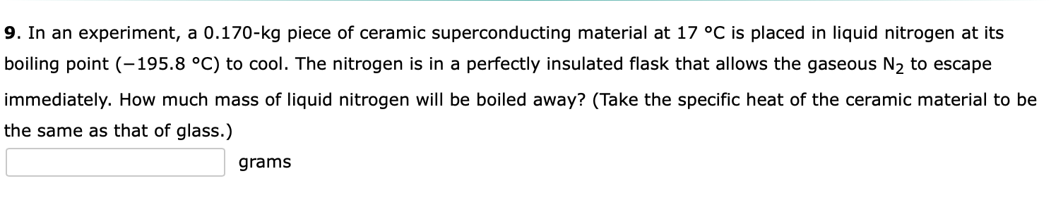 Solved In an experiment, a 0.170-kg ﻿piece of ceramic | Chegg.com