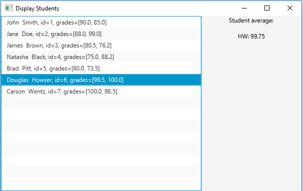 Solved Gradebook - JavaFX, File I/O, CSV Parsing Problem | Chegg.com
