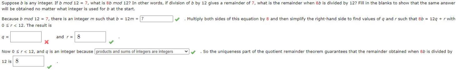 Solved will be obtained no matter what integer is used for b | Chegg.com