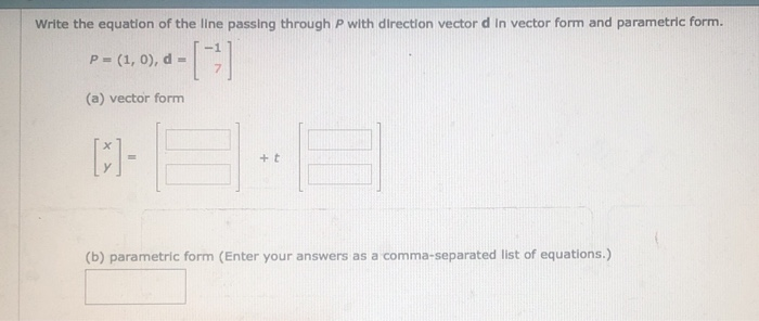 Solved Write The Equation Of The Line Passing Through P With