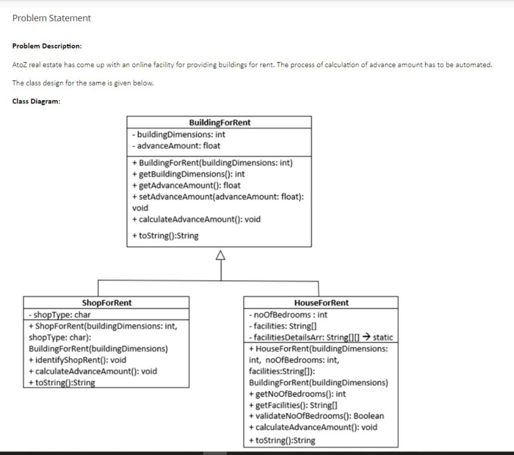 Solved Problem Statement Problem Description: AtoZ real | Chegg.com