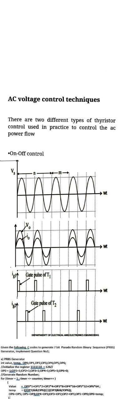 Solved AC voltage control techniques There are two different | Chegg.com
