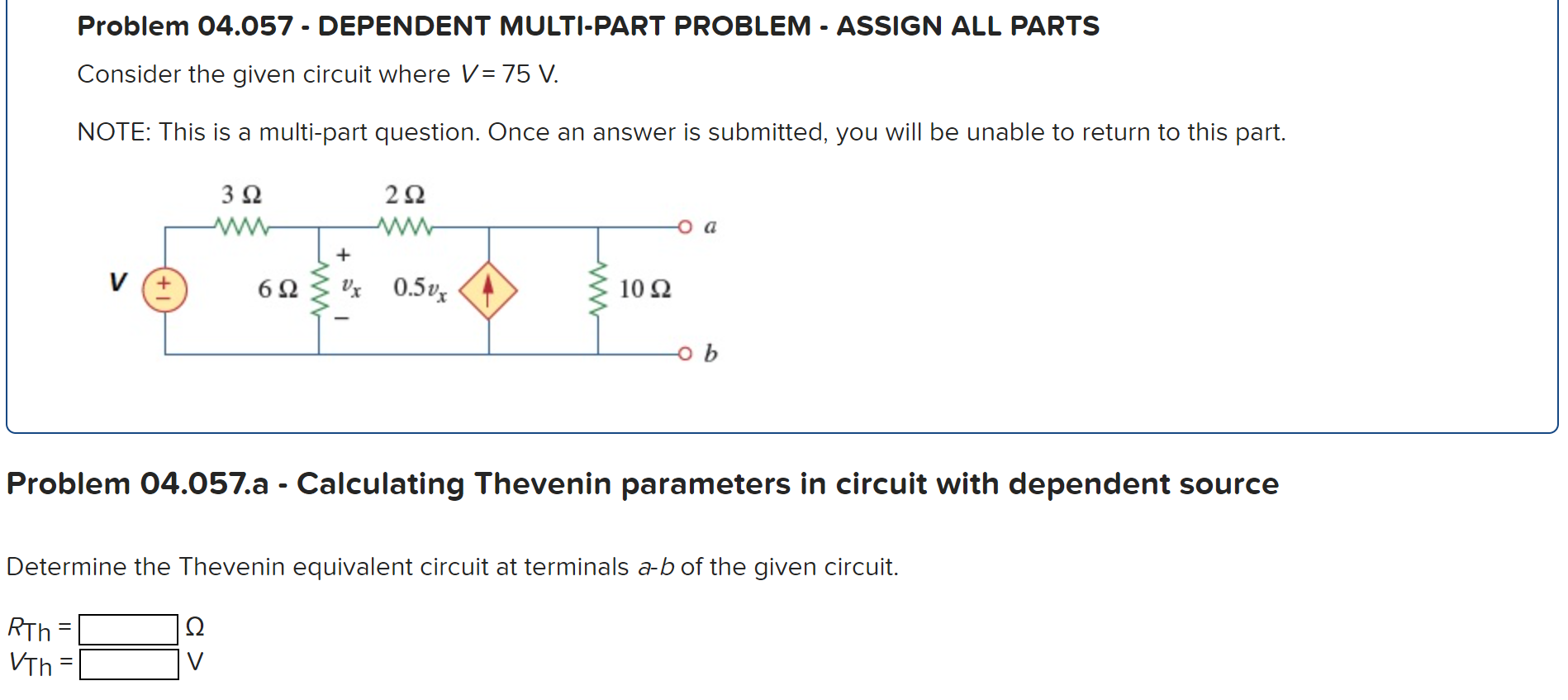 Solved Problem 04.057 - DEPENDENT MULTI-PART PROBLEM - | Chegg.com