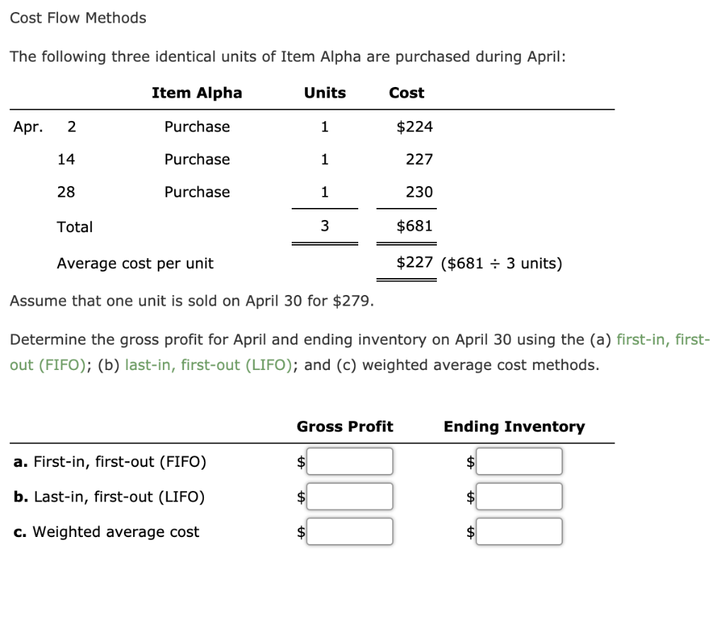 Solved Cost Flow Methods The following three identical units | Chegg.com