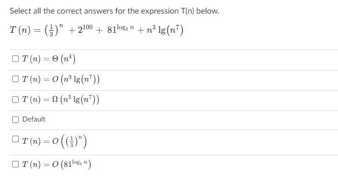 Solved Select all the correct answers for the expression | Chegg.com