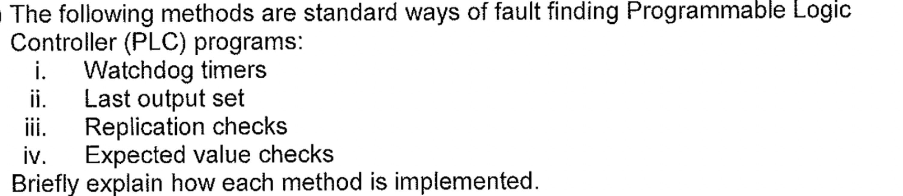 Solved The following methods are standard ways of fault | Chegg.com
