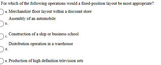 Solved For which of the following operations would a | Chegg.com