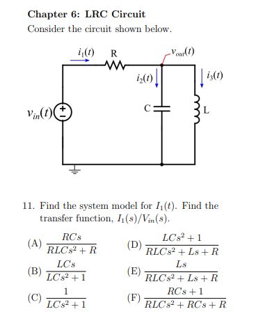 Solved Chapter 6: LRC CircuitConsider the circuit shown | Chegg.com