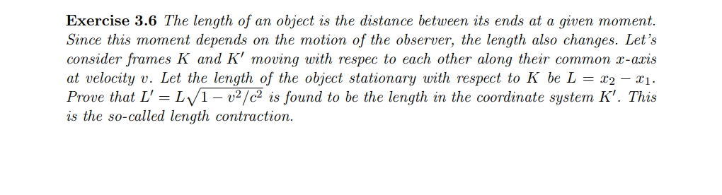 Solved Exercise 3.6 The length of an object is the distance | Chegg.com