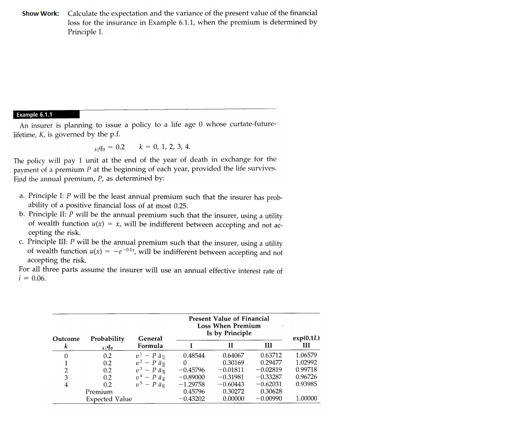 Show Work Calculate The Expectation And The Variance