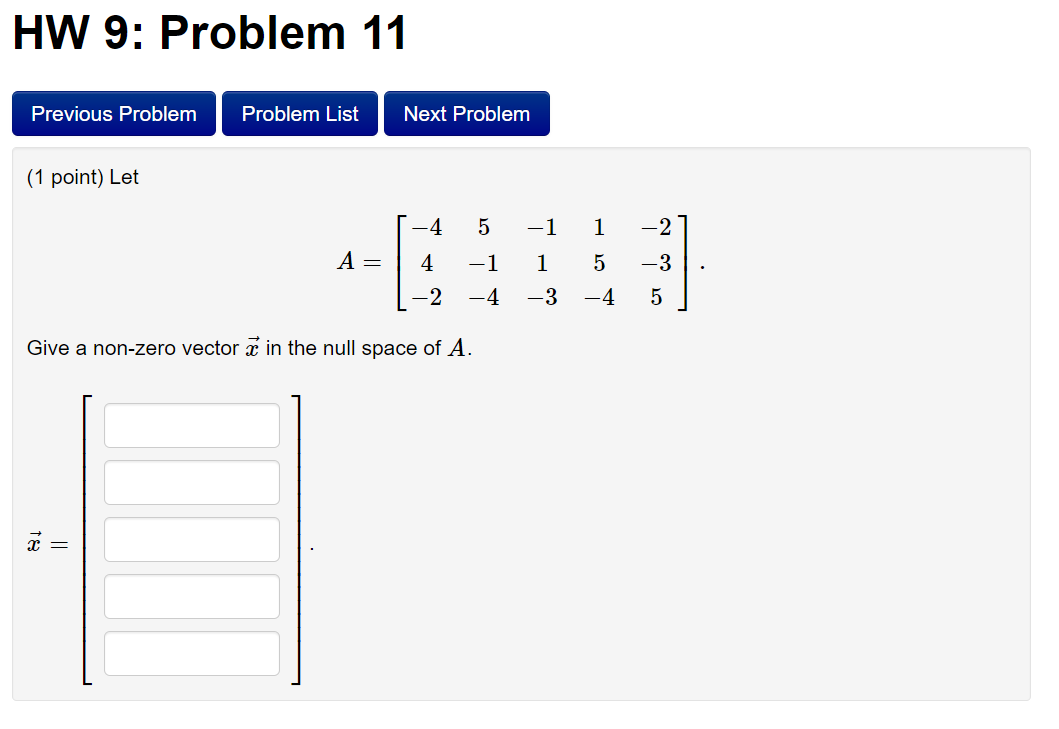 Solved HW 9: Problem 11 Previous Problem Problem List Next | Chegg.com