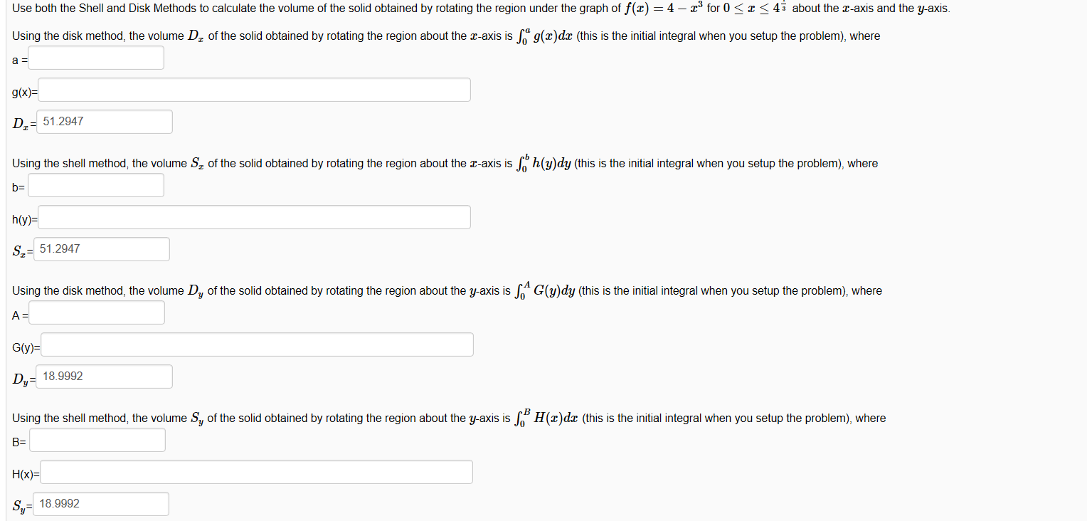 Solved Use both the Shell and Disk Methods to calculate the | Chegg.com