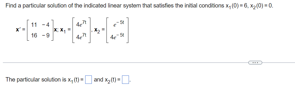 Solved Find a particular solution of the indicated linear | Chegg.com