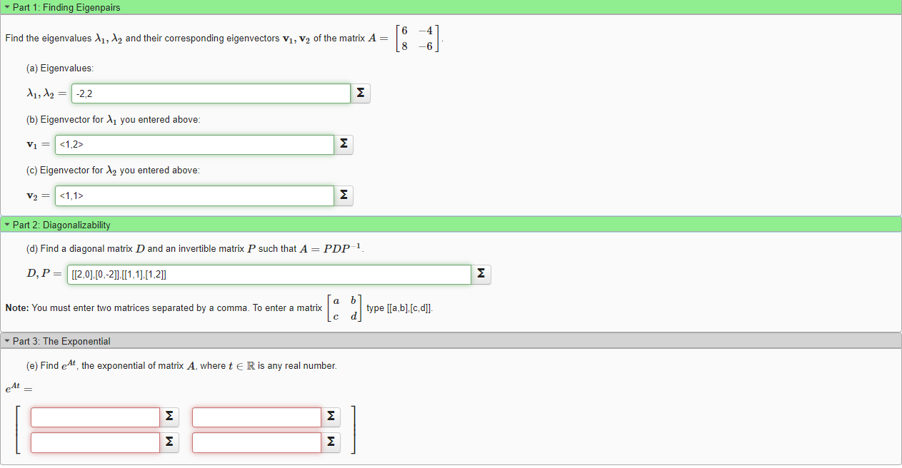 Solved Part 1: Finding Eigenpairs Find the eigenvalues A₁, | Chegg.com