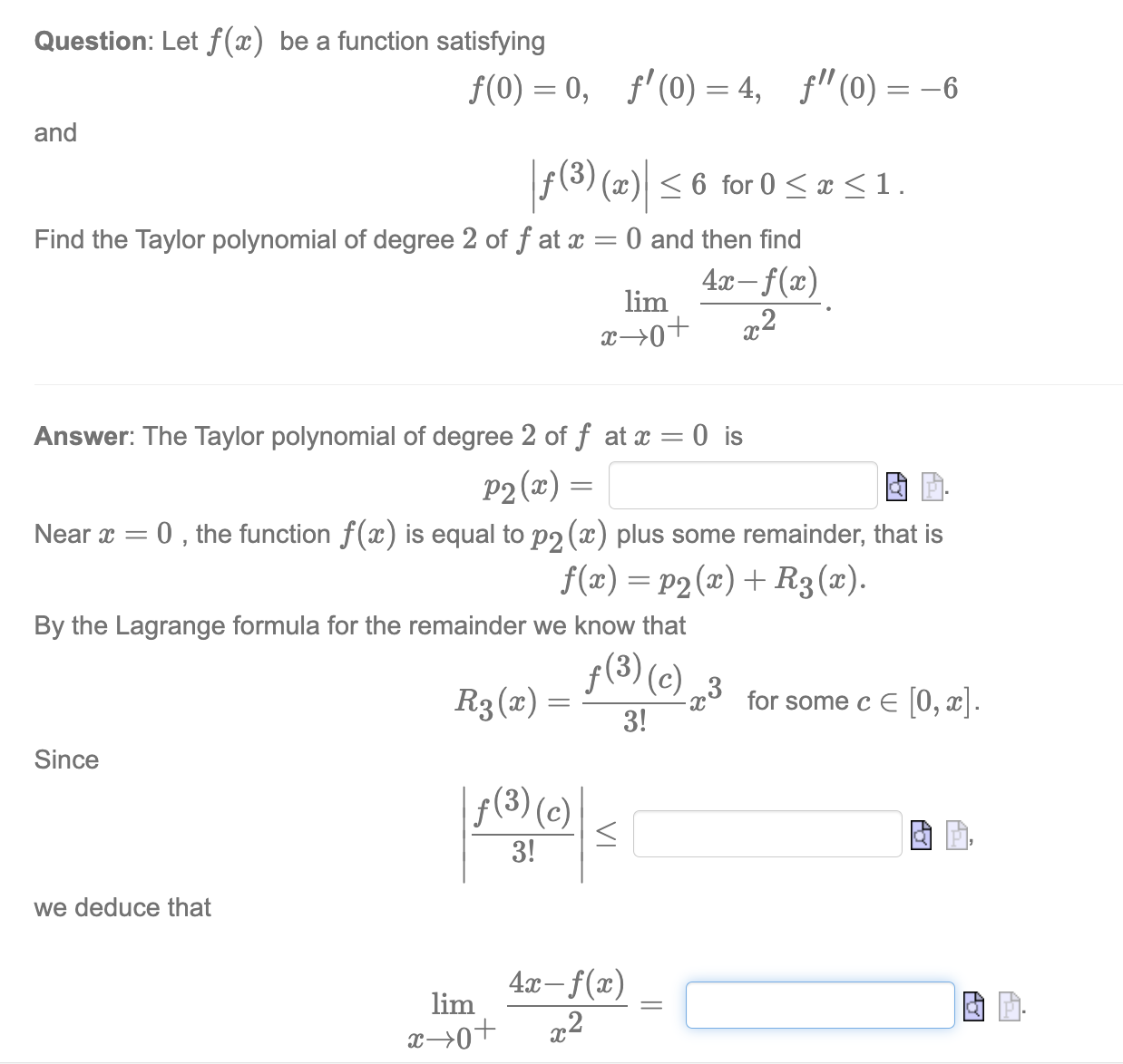 Solved Question: Let f(x) be a function satisfying | Chegg.com