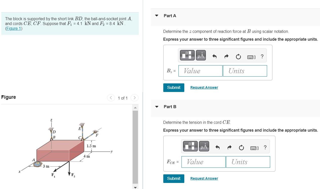 Solved The block is supported by the short link BD, the | Chegg.com