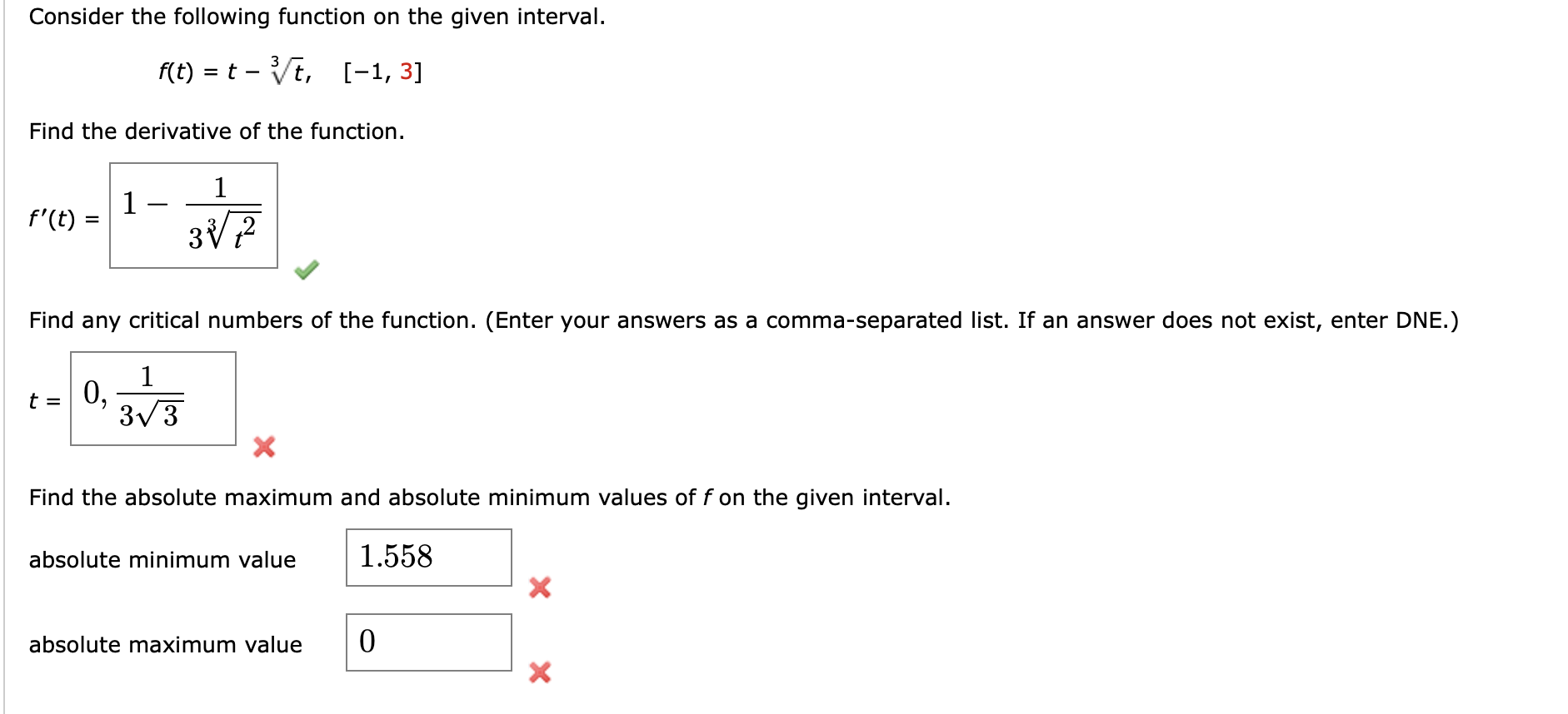 Solved Consider the following function on the given | Chegg.com