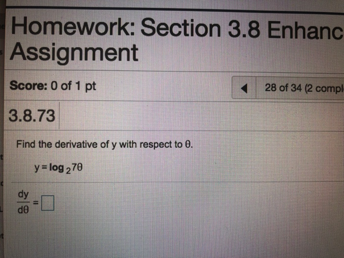Solved Homework Section 3 8 Enhanced Assignment Score 0 Of