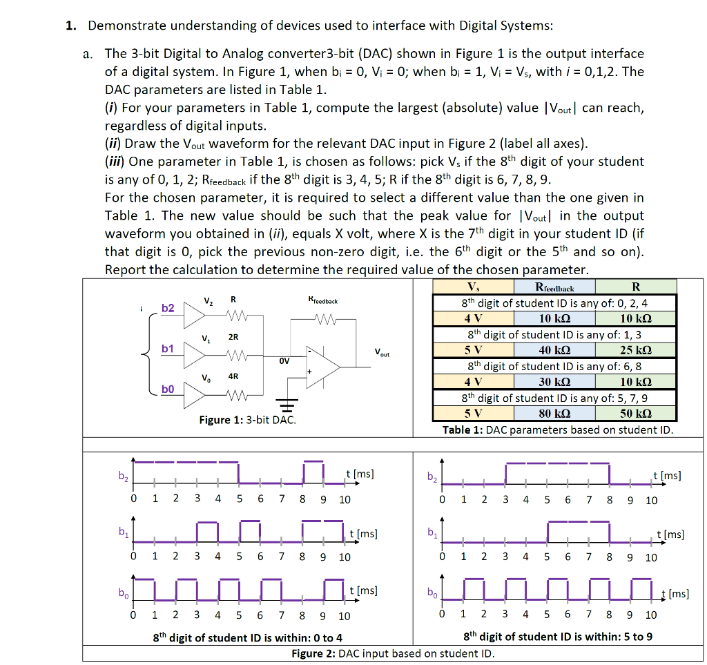 Solved 1. Demonstrate understanding of devices used to | Chegg.com