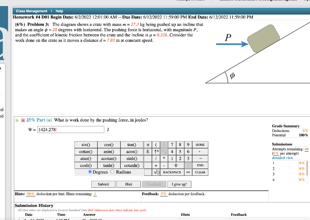 Solved Class Management | Help Homework #4 D01 Begin Date: | Chegg.com