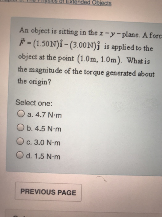 Solved Engsies of Extended Objects An object is sitting in | Chegg.com
